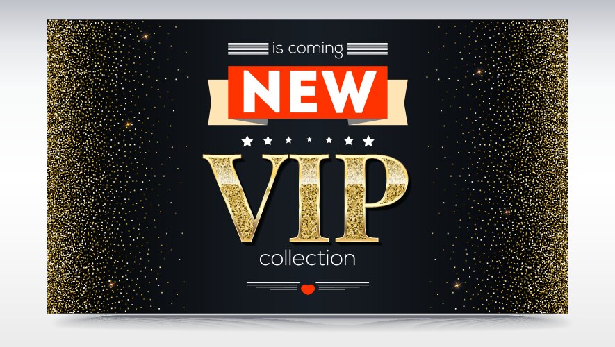 Text vip Royalty Free Vector Image - VectorStock
