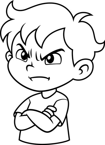 Angry nerd expression Royalty Free Vector Image