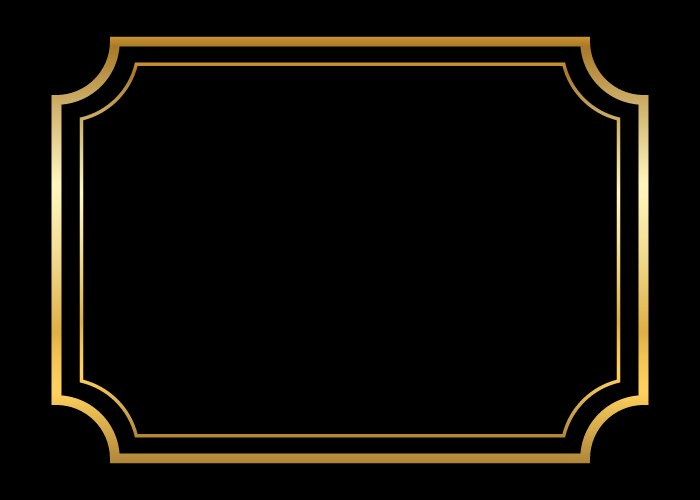 Gold frame simple style Royalty Free Vector Image