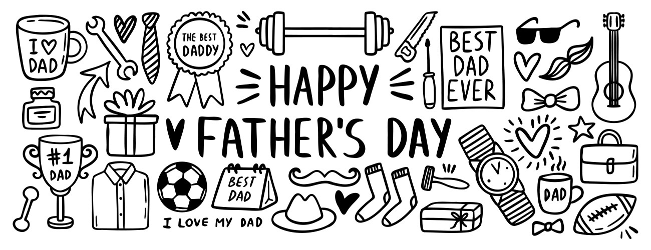 Fathers Day Doodle Vector Images (over 4,800)