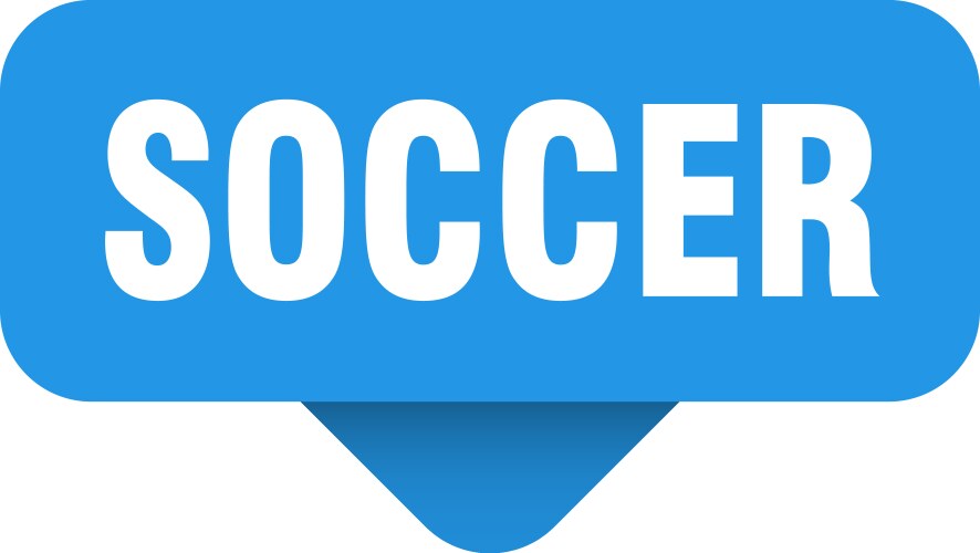 Soccer sticker sign on transparent Royalty Free Vector Image