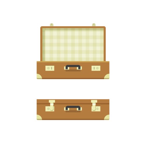 Open suitcase icon outline style Royalty Free Vector Image