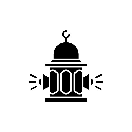 Takbir icon set islam prayer symbol islamic Vector Image