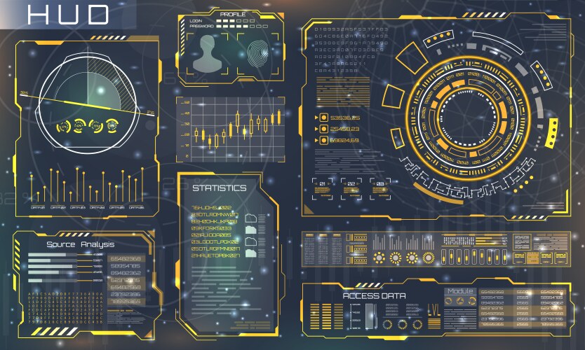 Futuristic hud background infographic Royalty Free Vector