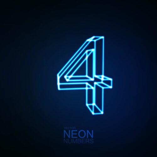Neon Number Vector Images (over 34,000)