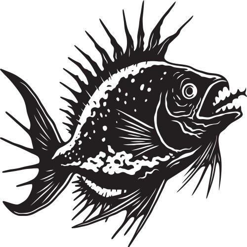 Maleficent marauder evil angler fish symbolism Vector Image