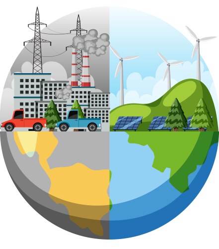 Earth pollution clipart Vector Images & Graphics for Commercial Use ...