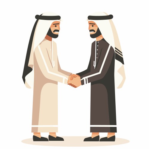Two men business handshake agreement partnership Vector Image