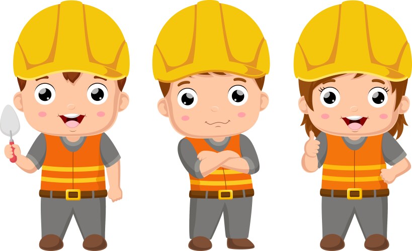 Cute pilot and stewardess kids cartoon Royalty Free Vector