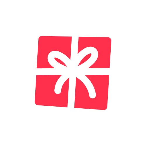 Gift icon solid logo download Royalty Free Vector Image