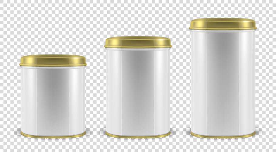 Realistic 3d white blank metal aluminium Vector Image Realistic 3d white blank metal aluminium Vector Image