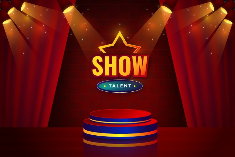 Hand drawn talent show background Royalty Free Vector Image