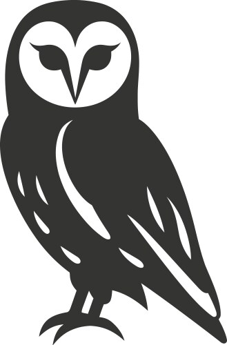 Engraving drawing of barn owl Royalty Free Vector Image