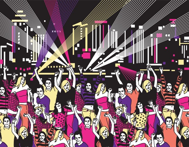 Dance Crowd Vector Images (over 5,000)
