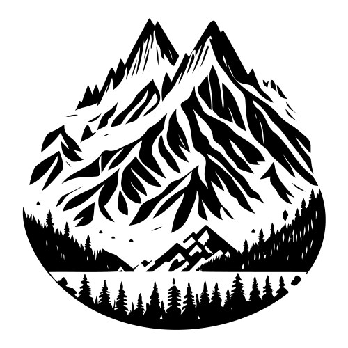 Mountain nature sketch Royalty Free Vector Image Mountain nature sketch Royalty Free Vector Image
