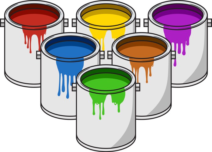 Paint bucket Royalty Free Vector Image - VectorStock