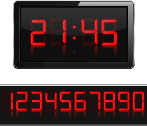 Font Digital Clock Vector Images (over 2,200)