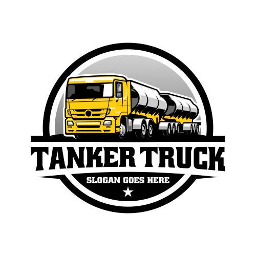 Cargo and shipping truck logo Royalty Free Vector Image