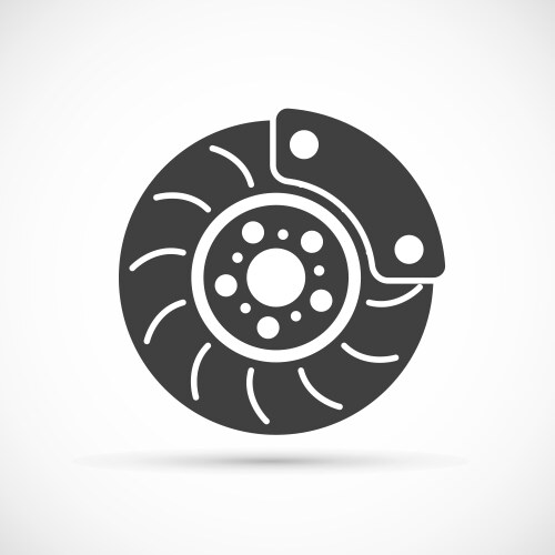 Isolated monochrome of car brakes Royalty Free Vector Image