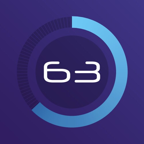 Circular interval timer Royalty Free Vector Image