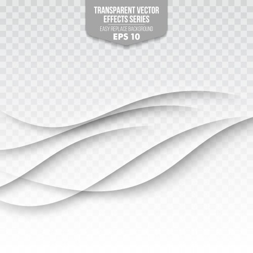 Three gray transparent abstract waves Royalty Free Vector