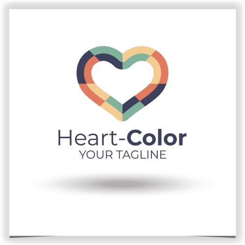 Heart logo design template Royalty Free Vector Image