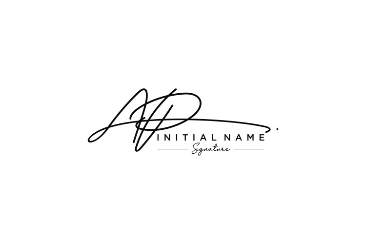 Initial Fr Signature Logo Template Hand Drawn Vector Image