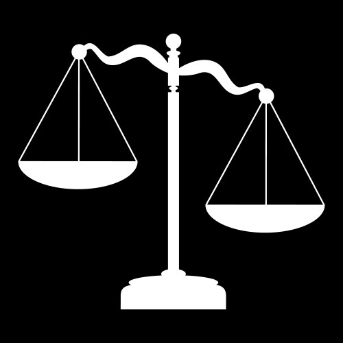 Justice Scales Symbol Royalty Free Vector Image