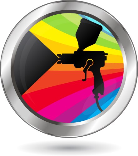 Auto spray painting symbol Royalty Free Vector Image