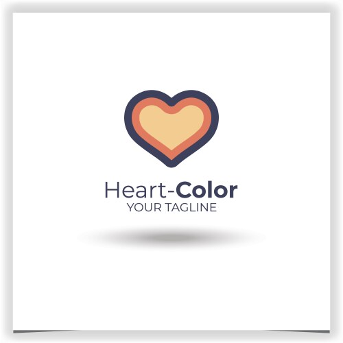 Heart logo design template Royalty Free Vector Image