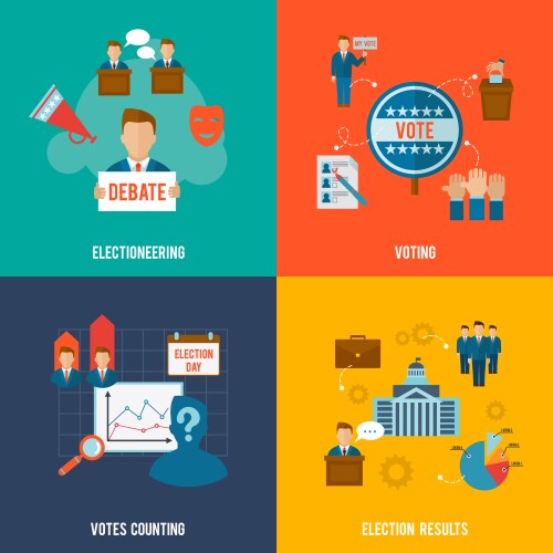 Usa election voting map Royalty Free Vector Image