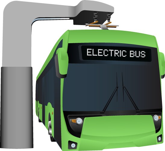 Modern electric bus Royalty Free Vector Image - VectorStock