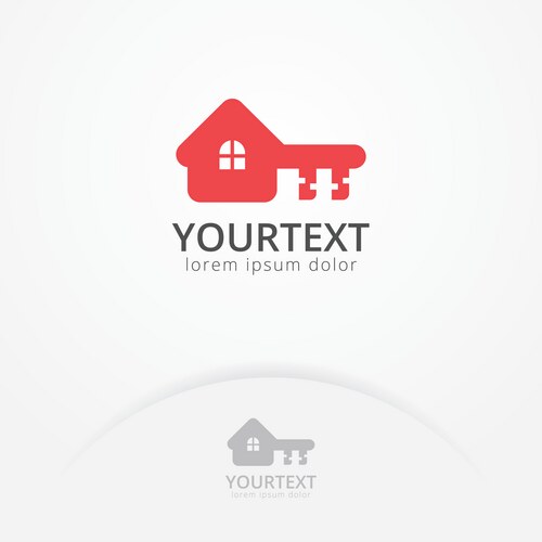 Houses logo set on white background Royalty Free Vector