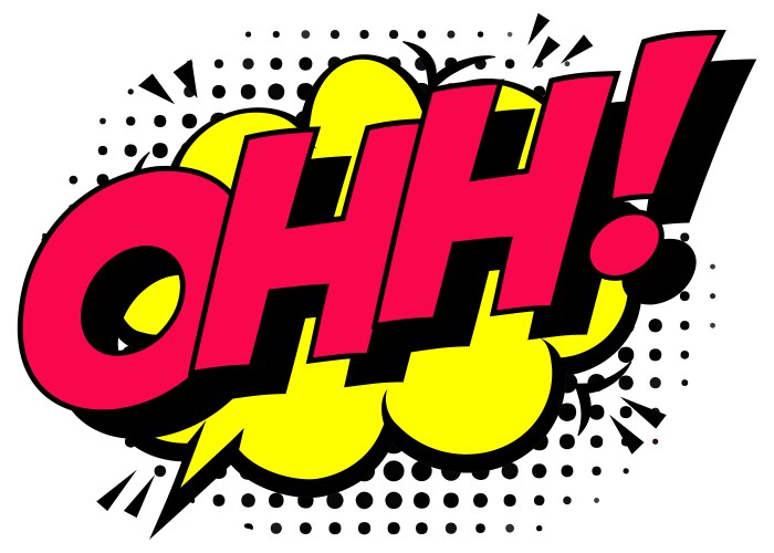 Comic book snap expression pop art style Vector Image