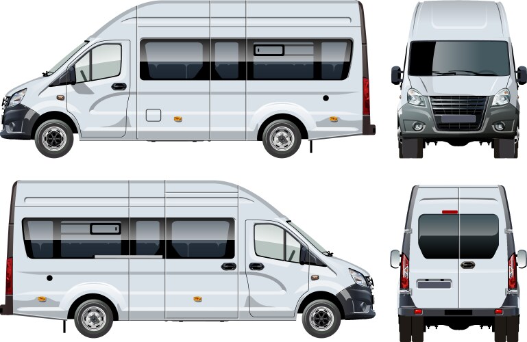 Ford transit passenger van l3h3 2014-2018 Vector Image