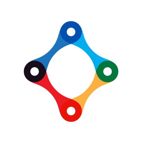 Abstract chains icon logo Royalty Free Vector Image