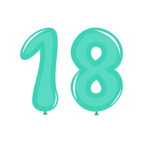 3d gold balloon number for birthday party Vector Image 3d gold balloon number for birthday party Vector Image