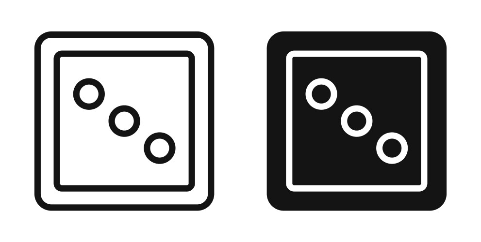 Dice six icon Royalty Free Vector Image - VectorStock