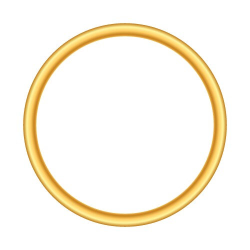 Gold thin round frame golden luxury circle logo Vector Image