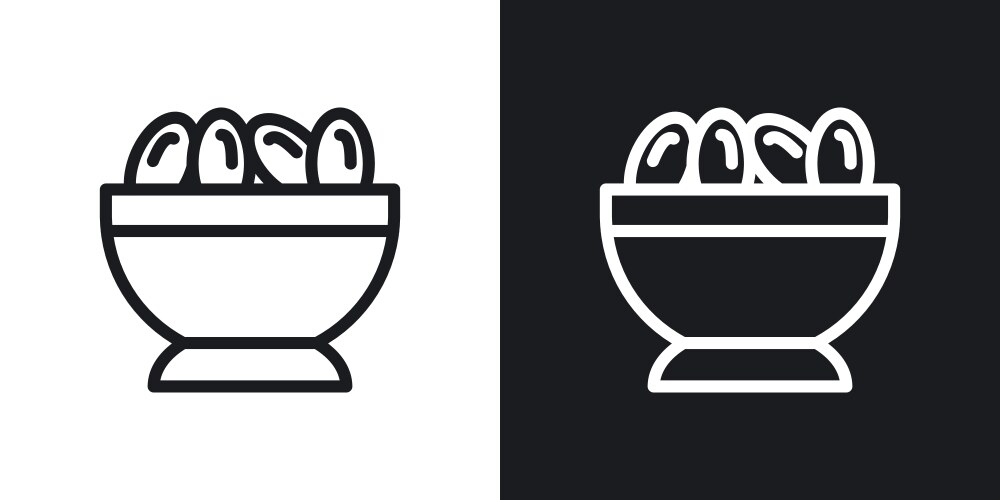 Ramadan iftar icon set after fasting meal date Vector Image