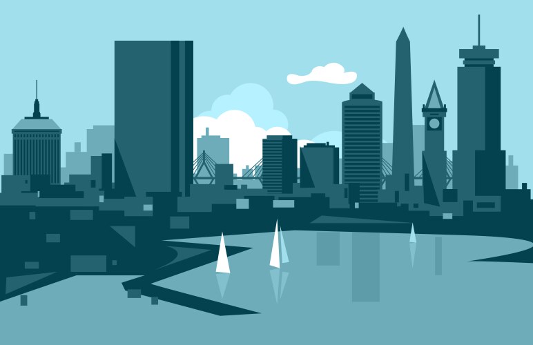 Boston Skyline Vector Images (over 470)