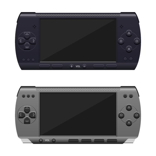 Retro psp game console icon gaming Royalty Free Vector Image