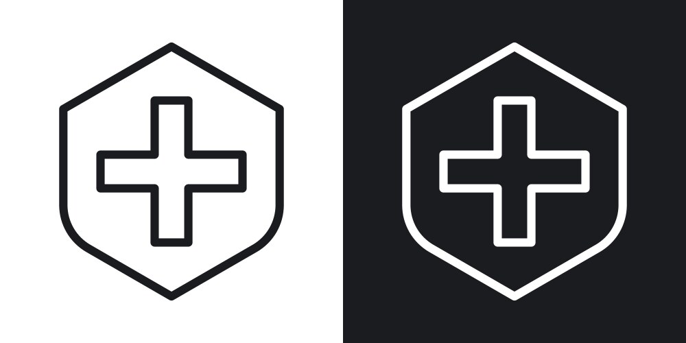 Immune guard icon set health shield system Vector Image