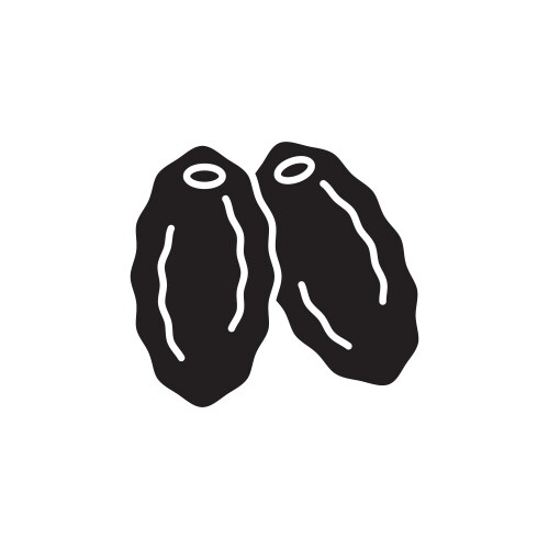 Date fruit icon set palm tree symbol Royalty Free Vector