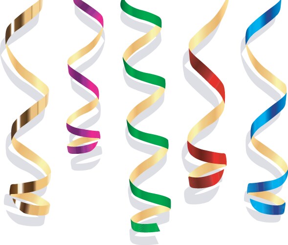 Party streamers Royalty Free Vector Image - VectorStock