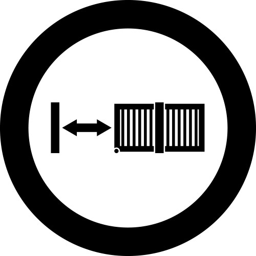 Sliding gates automatic lattice fence system Vector Image