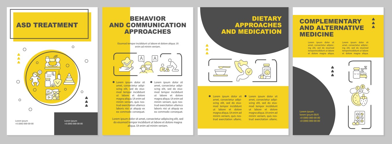 Dialectical behavior therapy brochure template Vector Image