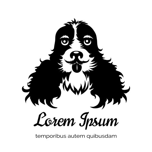 English cocker spaniel head Royalty Free Vector Image