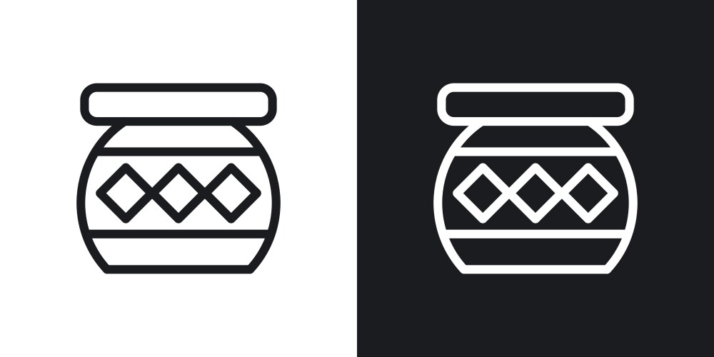 Indian pot icon set kitchen clay symbol mud Vector Image