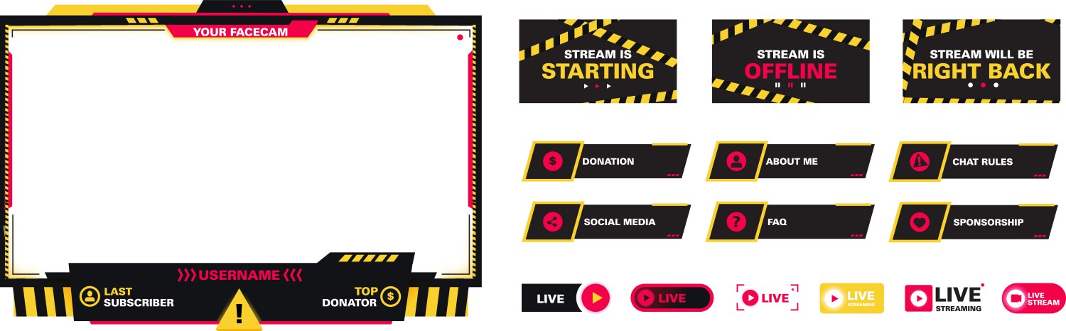 Twitch Overlay Vector Images (over 10,000)